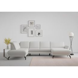 Sit & More sit&more Wohnlandschaft &raquo;Fashion U-Form&laquo; wahlweise mit Kopfteilverstellung, Vorziehsitz, motorisch, Metallf&uuml;&szlig;e grau B/H/T: 338cm x 84cm x 207cm, Soft 