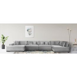 Home Affaire Wohnlandschaft &raquo;Skara U-Form&laquo; Lounge-Sofa mit Federkernpolsterung, in vielen Bezugsvarianten grau 100% Polyester B/H/T: 390cm x 86cm x 