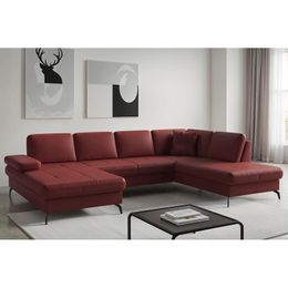 Sit & More sit&more Wohnlandschaft &raquo;Morris Jubi, Breite 300 cm&laquo; mit Armteilfunktion, optional mit Schlaffunktion B/H/T: 300cm x 83cm x 202cm, NaturLEDER Stoff, 