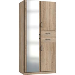 wimex Dreht&uuml;renschrank &raquo;Bitburg&laquo; braun Holzwerkstoff B/H/T: 90cm x 198cm x 58cm, T&uuml;ren: 3 Stk.