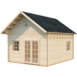 Palmako Gartenhaus &raquo;Ferienhaus Kendra&laquo; beige Massivholz Fu&szlig;boden im Gartenhaus, ohne Dacheindeckung