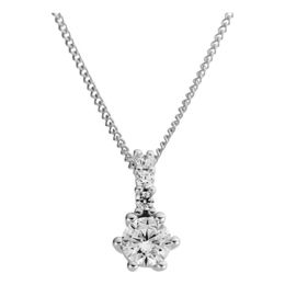 Firetti Damen Kettenanh&auml;nger &raquo;Schmuck Geschenk Gold 333 Halsschmuck Anh&auml;nger Solit&auml;r Lab Grown&laquo; mit Brillanten silber 0,29 VS = sehr kleine 