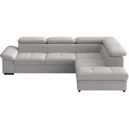 Sit & More sit&more Ecksofa &raquo;Viola, L-Form, B. 249 cm&laquo; optional Schlaffunktion 95% Polyester, 5% Polyamid B/H/T: 249cm x 73cm x 226cm, Flachgewebe LINO, Ottomane