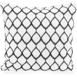 HOCK Dekokissen &raquo;Barney&laquo; Outdoorkissen inkl. F&uuml;llung, 60x60cm, Dekokissen, gemustert, wei&szlig; schwarz-wei&szlig; Obermaterial: 60% Polyacryl, 40% Polypropylen B/L: 