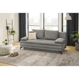 Jockenh&ouml;fer Schlafsofa &raquo;Laurin, B: 202 cm, Liegefl. 158x200 cm, Dauerschl&auml;fer&laquo; mit Schlaffunktion, Bettkasten, Kaltschaumtopper &1 Zierkissen grau Korpus: 100% 