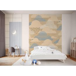 Komar Fototapete &raquo;Vlies Fototapete - Happy Clouds - Gr&ouml;&szlig;e 200 x 250 cm&laquo; Motiv bedruckt glatt beige Vlies B/L: 2m, Rollen: 1