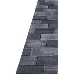 Ayyildiz Teppiche Teppich &raquo;Plus 8007, auch als L&auml;ufer erh&auml;ltlich&laquo; rechteckig 6 mm H&ouml;he gemusterter Flachflor, robust, Webteppich, alle R&auml;ume grau Kunstfaser B : 80cm 1 