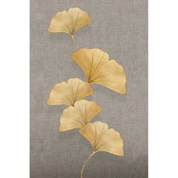 queence Leinwandbild &raquo;Goldener Ginkgo, Canvas Bild von Hand bespannt&laquo; 1 Stk. tlg. Zeitlose Ginkgo-Motive in hellen Farben B/H/T: 30cm x 40cm x 2cm, 1 