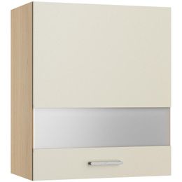 KOCHSTATION H&auml;ngeschrank &raquo;KS-Lucy&laquo; Breite 60 cm, mit 1 Segmentglast&uuml;r, 2 Einlegeb&ouml;den, Soft-Close Eiche hell, B/H/T: 60cm x 70,4cm x 34,6cm, T&uuml;ren: 1 