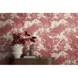 Livingwalls living walls Vliestapete &raquo;Michalsky 6 florale Tapete Mustertapete V&ouml;gel Tiere&laquo; matt strukturiert Vliestapete Natur f&uuml;r Schlafzimmer K&uuml;che Wohnzimmer 