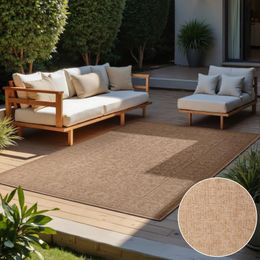 Hanse Home Outdoorteppich &raquo;Kona Wendeteppich&laquo; rechteckig 5 mm H&ouml;he In und Outdoor, Flachgewebe, wetterfest, pflegeleicht, robust wei&szlig; Polypropylen B :
