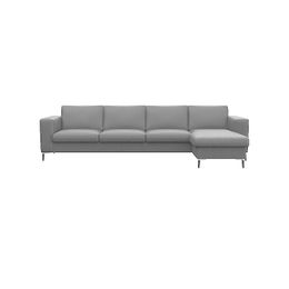 FLEXLUX Ecksofa &raquo;Fiore, super Sitzkomfort durch Kaltschaum im Sitz, L-Form&laquo; breite Armlehnen, F&uuml;&szlig;e Alu+schwarz schwarz B/H/T: 295cm x 85cm x 159cm, 