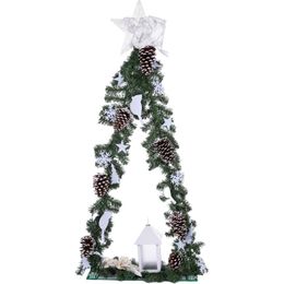 MyFlair Dekobaum Weihnachtsdeko mit 70 warmwei&szlig;en LED's, H&ouml;he ca. 127 cm wei&szlig; Kunststoff B/H/T: 20cm x 127cm