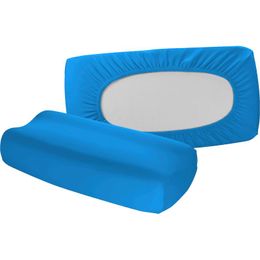 Fleuresse Kissenbezug &raquo;Vital comfort&laquo; Baumwolle-Elasthan Kissenbezug, 40x60 cm, Gummizug blau Jersey, Obermaterial: 96% Baumwolle, 4% Elasthan (LYCRA 