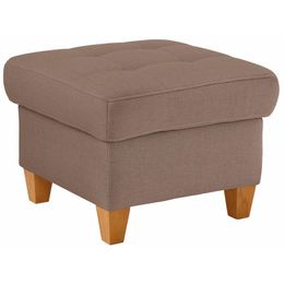 Home Affaire Hocker &raquo;Earl&laquo; beige Struktur fein (100% Polyester);Luxus-Microfaser (100% Polyester);Luxus-Microfaser in Lederoptik (100% Polyester) B/H/
