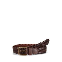 Howard London G&uuml;rtel 'Leather Braided Belt Adwin' Herren Gr&ouml;&szlig;e 85 braun