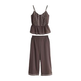 B By Ted Baker Pyjama Damen Gr&ouml;&szlig;e L schoko / offwhite Sommerkleid