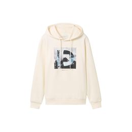 Tom Tailor Sweatshirt male size XS Beige / Navy / Light blue