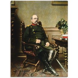 Artland Leinwandbild &raquo;Otto von Bismarck&laquo; Menschen 1 Stk. tlg. auf Holzrahmen gespannt gr&uuml;n Leinwand B/H/T: 30cm x 40cm, Leinwandbild Menschen Hochformat, 1 