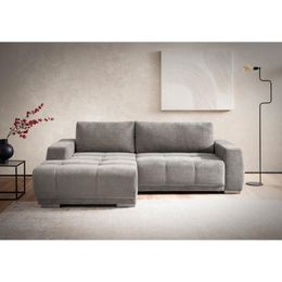 OTTO home Ecksofa &raquo;Bolero L-Form, B: 241 cm, Couch & Wohnlandschaft&laquo; wahlweise mit Schlaffunktion & Bettkasten grau 100% POLYESTER (PES) B/H/T: 241cm 