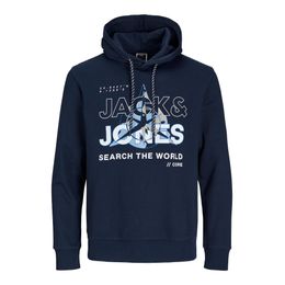 Jack & Jones JACK & JONES Sweatshirt 'JJHunt' male size S Navy / Light blue / Greige / White