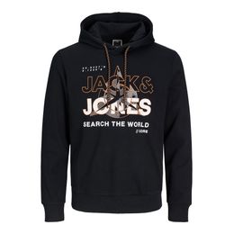 Jack & Jones JACK & JONES Sweatshirt 'JJHunt' male size M Grey / Orange / Black / White