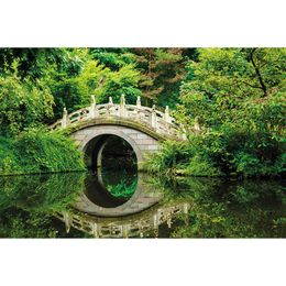 papermoon Fototapete &raquo;Japanese Garden&laquo; glatt bunt Vlies B/L: 3m x 2,23m, Bahnen: 6 Stk.