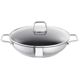 Schulte Ufer SCHULTE-UFER Schmorpfanne &raquo;Wega&laquo; Edelstahl 1 Stk. tlg. Induktion silber &Oslash; 28cm + H&ouml;he 6,7cm