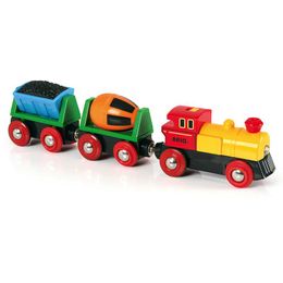 Brio Spielzeug-Eisenbahn &raquo;Brio WORLD, Zug mit Batterielok&laquo; mit Lichtfunktion; Made in Europe bunt Einheitsgr&ouml;&szlig;e Spielzeug-Eisenbahn