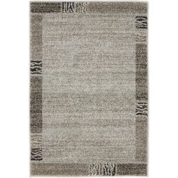 MyFlair Teppich &raquo;Good Times, LAGERR&Auml;UMUNG!&laquo; rechteckig 13 mm H&ouml;he Kurzflor, gewebt, melierte Optik, mit Bord&uuml;re grau Polypropylen (PP) B : 66cm 1 Stk., 13mm, 
