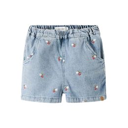 Lil'atelier Jeans M&auml;dchen Gr&ouml;&szlig;e 122 blau / orange / wei&szlig;