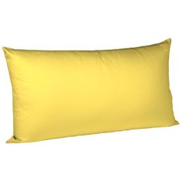 Fleuresse Kissenbezug &raquo;Colours Mako Satin, 100% Baumwolle, mit Rei&szlig;verschluss&laquo; Mako Satin, gl&auml;nzend, glatt, Premium Qualit&auml;t gelb Mako-Satin, Mako-