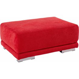 Sit & More sit&more Polsterhocker &raquo;Coria&laquo; rot Luxus-Microfaser ALTARA NUBUCK (100% Polyester);Kunstleder SOFTLUX ;Struktur ( 100% Polyester);Struktur fein ( 90% 