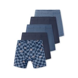 Schiesser Retro Boxer ' 95/5 ' Jungen Gr&ouml;&szlig;e 128 blau / dunkelblau