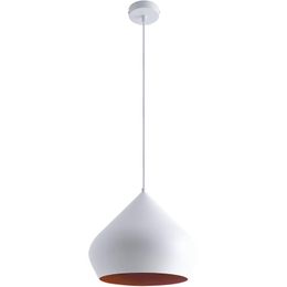 Paco Home Pendelleuchte &raquo;Alex&laquo; E27 K&uuml;chenlampe H&auml;ngelampe Esszimmer Esstischlampe Industrial &Oslash; 38cm wei&szlig; 1, &Oslash; 38cm H: 31cm