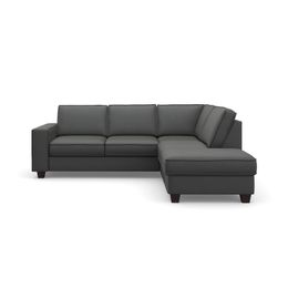 OTTO home Ecksofa &raquo;County L-Form&laquo; wahlweise Ottomane links oder rechts, mit Federkern-Polsterung grau Luxus-Microfaser (100% Polyester);Struktur fein 