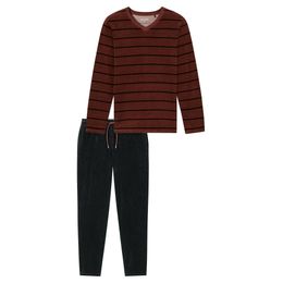 Schiesser Pyjama Herren Gr&ouml;&szlig;e XL bordeaux / schwarz