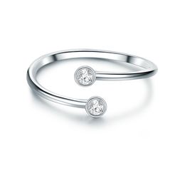 Trilani Ring Damen Gr&ouml;&szlig;e 54 silber / transparent