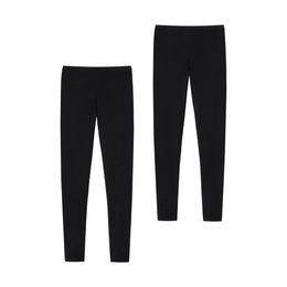 Schiesser Leggings 'Luxury' Damen Gr&ouml;&szlig;e 4XL schwarz