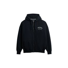 Superdry & Co Zip-Up Hoodie 'Athletic Essentials' female size M Black / White