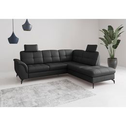 Sit & More sit&more Ecksofa &raquo;Zora&laquo; B/H/T: 212cm, NaturLEDER , Ottomane rechts,mit Bett,ohne Bettkasten