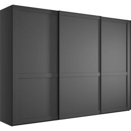 Wiemann Schwebet&uuml;renschrank &raquo;G&ouml;teborg&laquo; Querriegel und Griffleisten im Korpusfarbton grau Holzwerkstoff B/H/T: 295,2cm x 220cm x 67cm, T&uuml;ren: 3 Stk.
