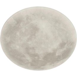 Trio Leuchten LED Deckenleuchte &raquo;Lunar&laquo; LED-Board 1 Stk. Warmwei&szlig; "Mondleuchte" Fernbedienung,integrierter Dimmer,Nachtlicht wei&szlig; 1, &Oslash; 40cm H: 10cm, 1