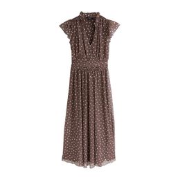 next Kleid Damen Gr&ouml;&szlig;e 50 schoko / wei&szlig; Sommerkleid