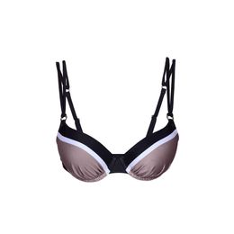 JOOP! Bustier-Bikini-Top ' Eleganz ' Damen Gr&ouml;&szlig;e 75 taupe / schwarz / wei&szlig;