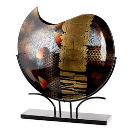 Gilde Bodenvase &raquo;Dixion&laquo; Innenw&auml;nde sind handbemalt; Nicht wasserdicht, H&ouml;he: 51cm gold Glas B/H/T: 49cm x 51cm x 10cm