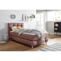 Home Affaire Boxspringbett &raquo;Salo&laquo; incl. Topper, 6 Breiten, 2 H&auml;rtegrade, TFK auch in H&auml;rtegrad 4 braun Struktur (100% Polyester);Bezug der 