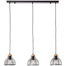 Brilliant Pendelleuchte &raquo;Avia&laquo; E27 1 Stk. h&ouml;henverstellbar - dimmbar - 120cm H&ouml;he x 100cm Breite - E27 Fassung schwarz 3, H: 120cm, 1 Stk.