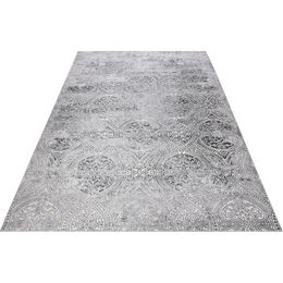 Wecon Home Teppich &raquo;Grace&laquo; rechteckig 6 mm H&ouml;he Vintage Look, Used Look, moderner Kurzflor, Wohnzimmer grau Polyester B : 160cm 1 Stk., 6mm, L: 230cm