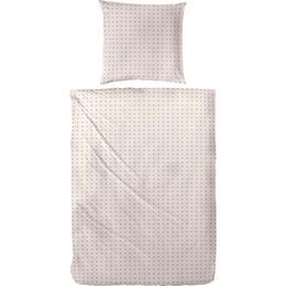 Primera Bettw&auml;sche &raquo;P&uuml;nktchen&laquo; 2 Stk. im dezenten Look beige Perkal, Obermaterial: 100% Baumwolle B/L: 155cm x 220cm, 1 Stk., 1 Stk., Perkal, B/L: 80cm x 80cm
